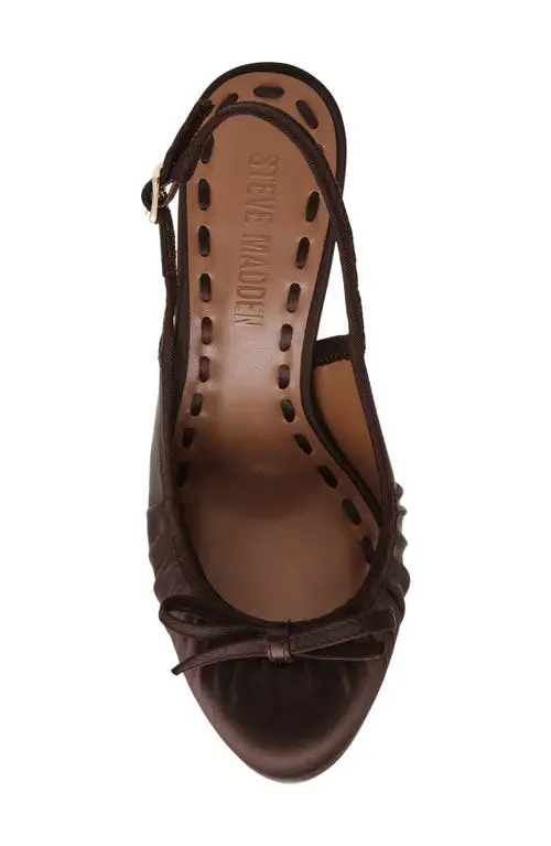 Steve Madden Sofie Satin Bow Platform Slingback Pump