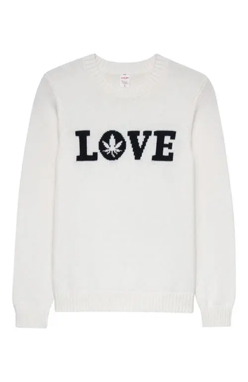 Boast Intarsia "love" Sweater - Ivory