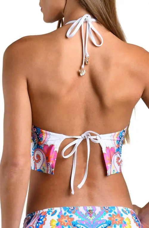 SUNSHINE 79 Butterfly Print Halter Tankini Top
