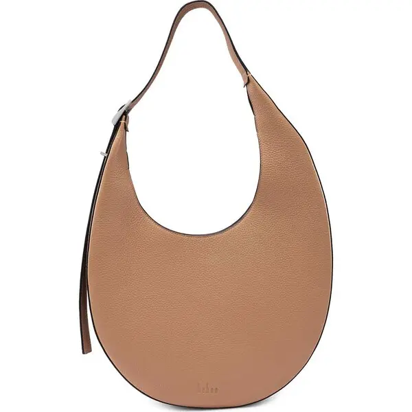 BEHNO Ina Medium Pebbled Leather Crescent Bag