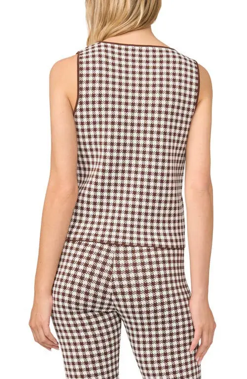 Halogen Gingham Jacquard Sweater Tank