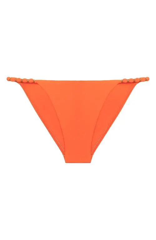 VIX PAULA HERMANNY Full Coverage Beaded Bikini Bottoms - Orange