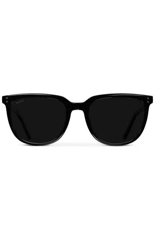 WMP EYEWEAR Abner 52mm Square Polarized Sunglasses - Black