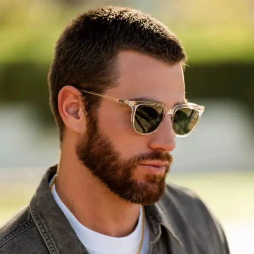 WMP EYEWEAR Abner 52mm Square Polarized Sunglasses - Clear