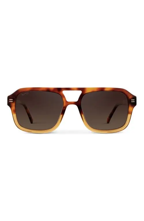 WMP EYEWEAR Sydney 54mm Aviator Sunglasses - Sunset Tortoise