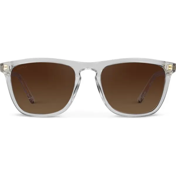 WMP EYEWEAR Wesley53mm Modern Rectangular Polarized Sunglasses - Clear