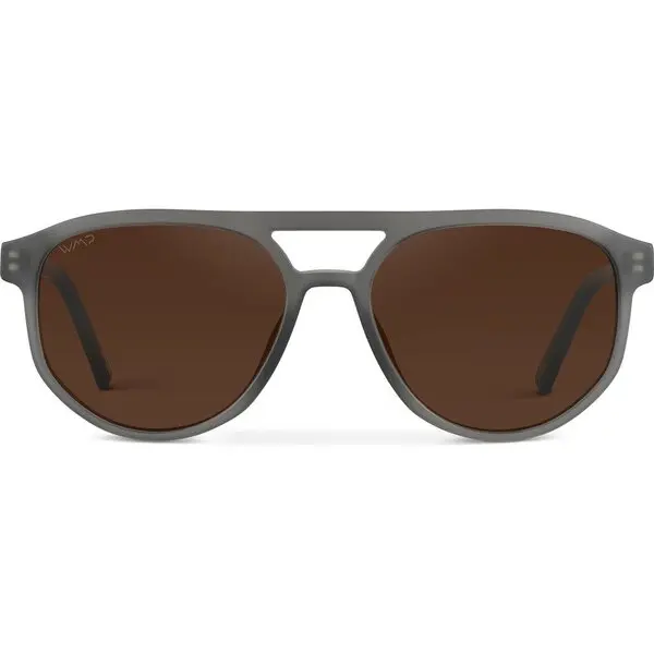 WMP EYEWEAR Hudson Geometric Aviator Sunglasses - Frosted Graphite