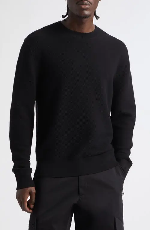 Moncler Cotton Crewneck Sweater - Black