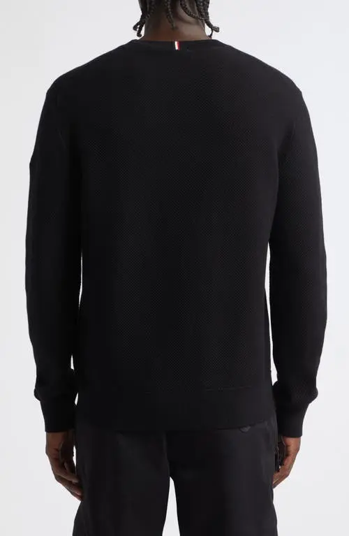 Moncler Cotton Crewneck Sweater - Black