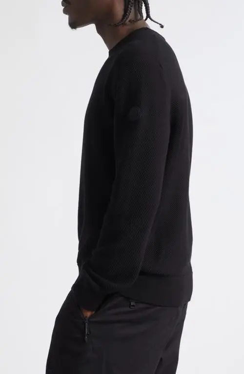 Moncler Cotton Crewneck Sweater - Black