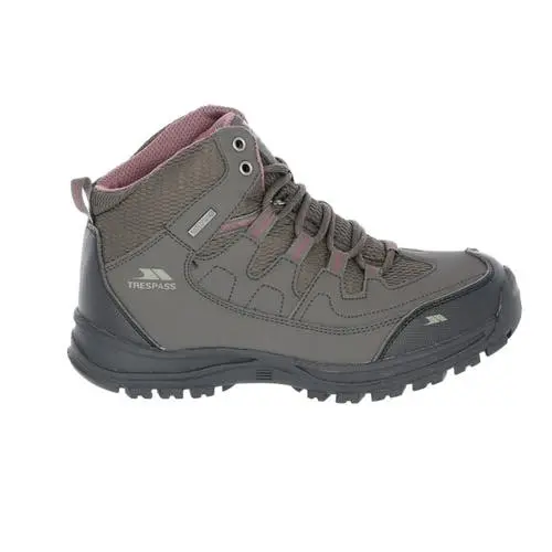 TRESPASS Mitzi Waterproof Mid Cut Walking Boots - Coffee