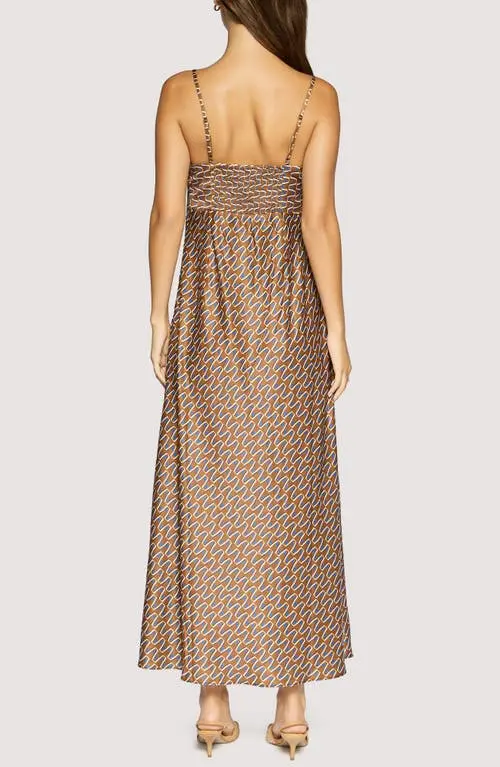 LOST + WANDER Geometric Print Maxi Dress