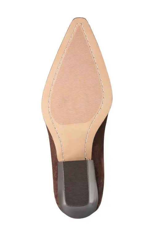 Marc Fisher Tayla Knee High Western Block Heel Boot - Dark Brown 200