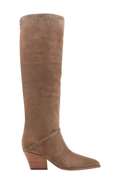 Marc Fisher Tayla Knee High Western Block Heel Boot - Medium Brown 210