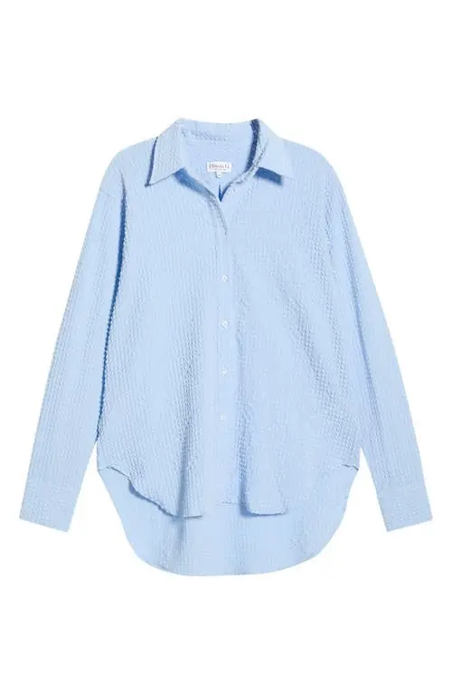 Hunza G Seersucker Button-up Top