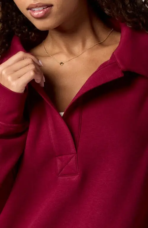 FLORENCE BY MILLS Polo Collar Sweatshirt
