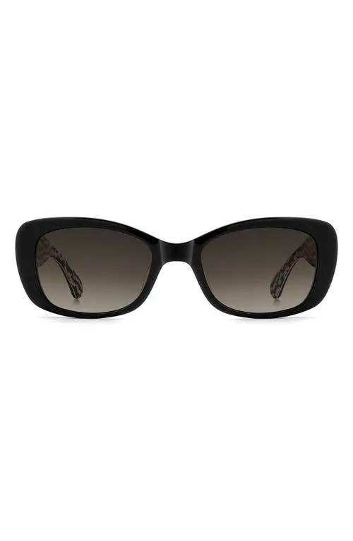 Kate Spade New York Rectangular Sunglasses - Black/brown Sf