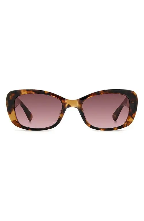 Kate Spade New York Rectangular Sunglasses - Havana/burgundysh