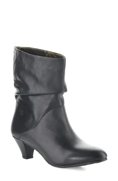 Fly London Pulk Almond Toe Bootie - Black