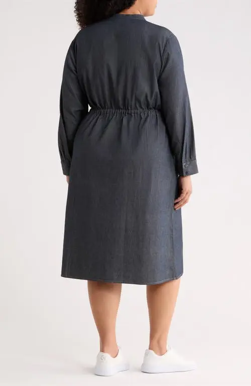 Eileen Fisher Organic Cotton Mandarin Collar Dress