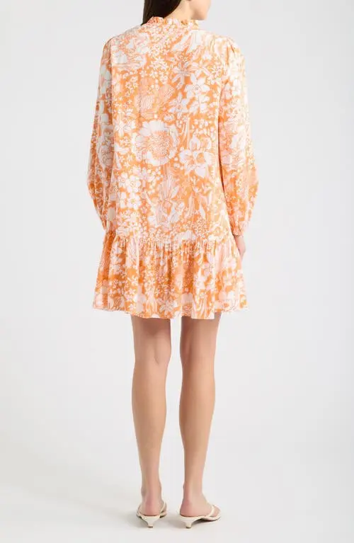 Lilly Pulitzer® Shaley Tunic Dress Floral Print, Ruffled Collar, Tiered Skirt