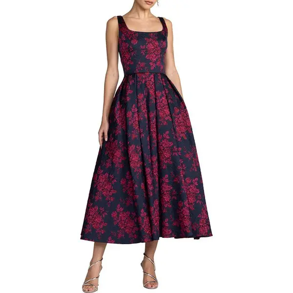 Mac Duggal Brocade Square Neck Gown