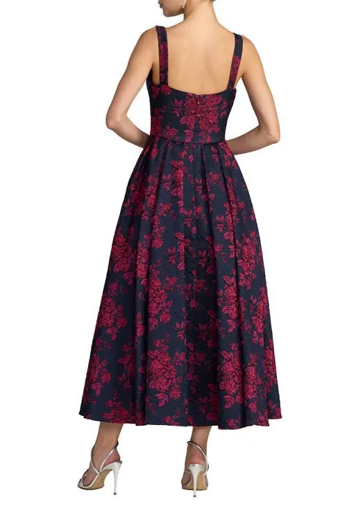 Mac Duggal Brocade Square Neck Gown
