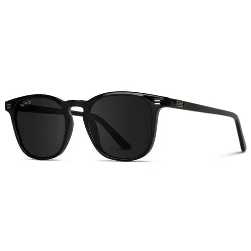 WMP EYEWEAR Nick51mm Polarized Rounded Square Sunglasses - Black