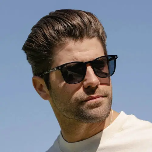 WMP EYEWEAR Nick51mm Polarized Rounded Square Sunglasses - Black