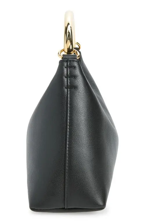MANSUR GAVRIEL Rhea Metal Handle Leather Handbag - Black