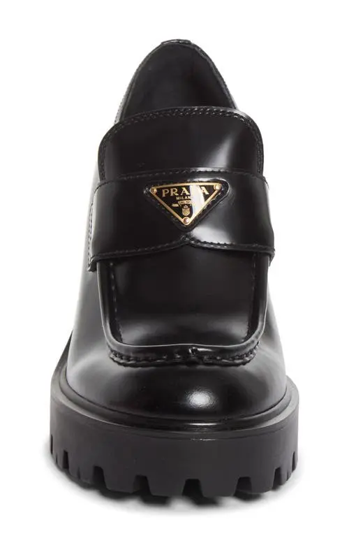 Prada Lug Sole Loafer Pump