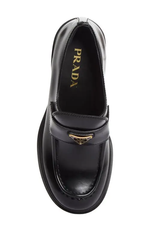 Prada Lug Sole Loafer Pump