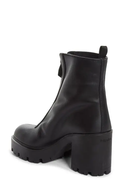 Prada Lug Sole Zip Bootie