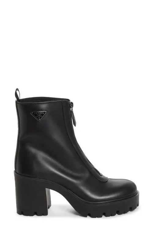 Prada Lug Sole Zip Bootie