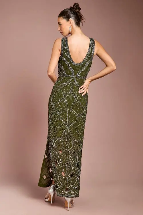 Coast Embellished V-neck Maxi Dress
