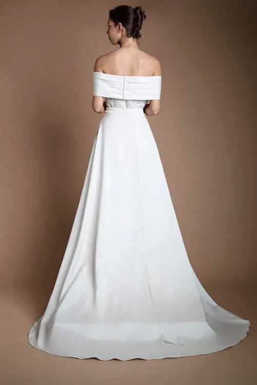 Coast Bridal Wrap Overskirt With Train