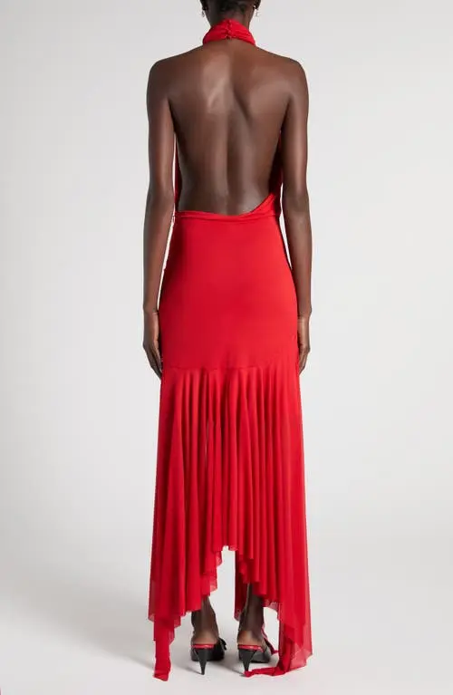 Alexander McQueen Draped Jersey Halter Neck Dress