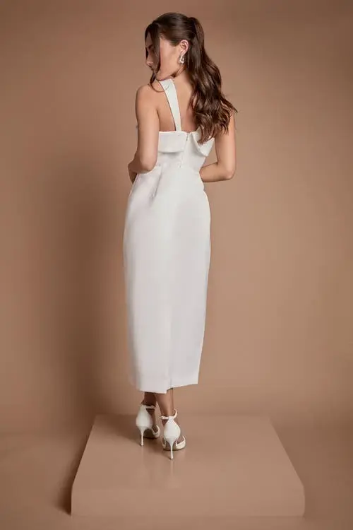 Coast Halterneck Wedding Dress With Cross-over Neckline And Bead Detailing
