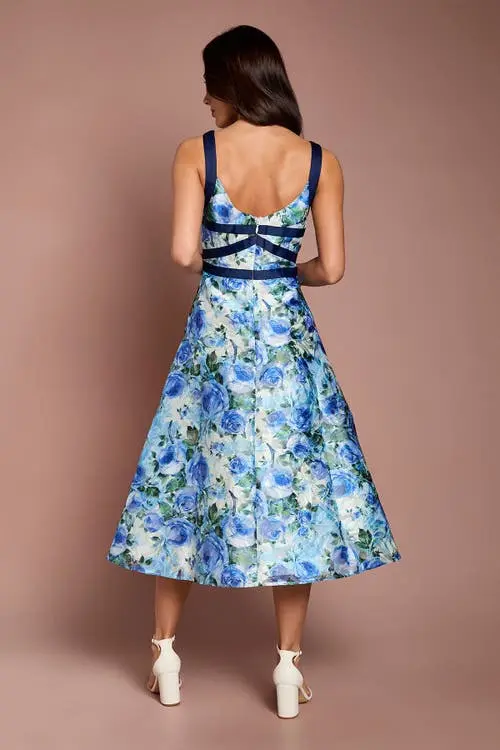 Coast Floral Jacquard Midi Dress
