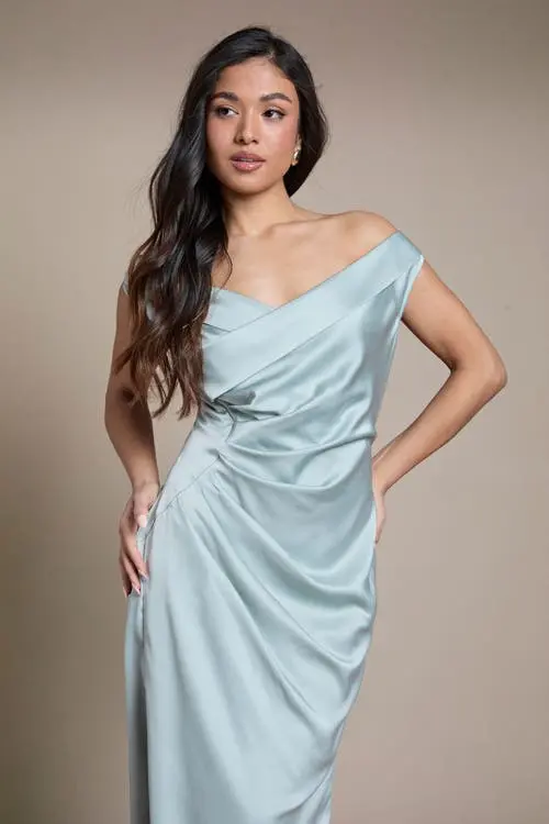 Coast Petite Bardot Maxi Dress - Sage
