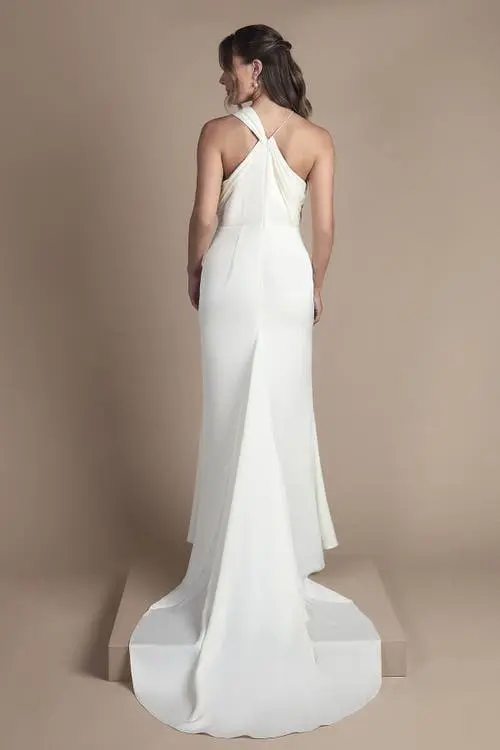 Coast Satin Halterneck Fishtail Gown