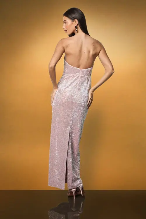 Coast Sequin Bandeau Neck Column Dress