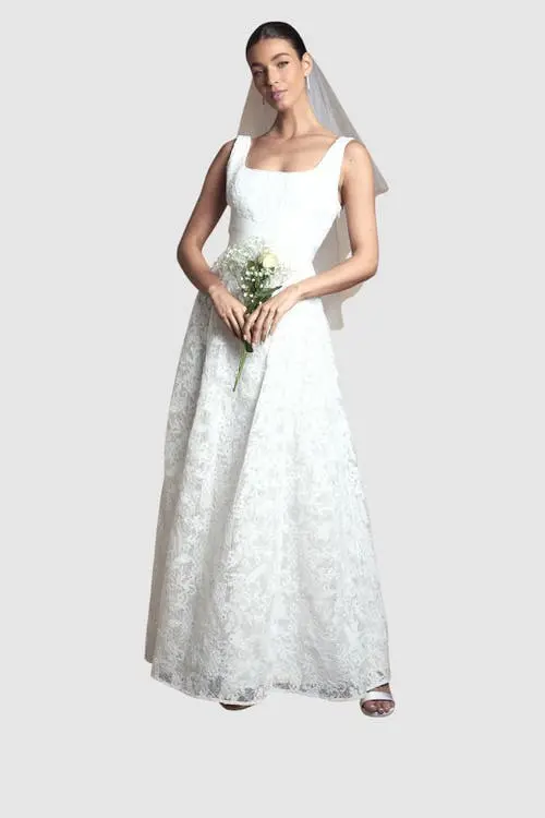 Coast Lace Wrap Maxi Dress - Ivory
