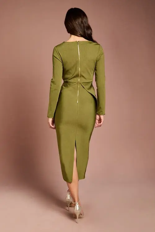 Coast Bandage Twist Front V-neck Midi Dress