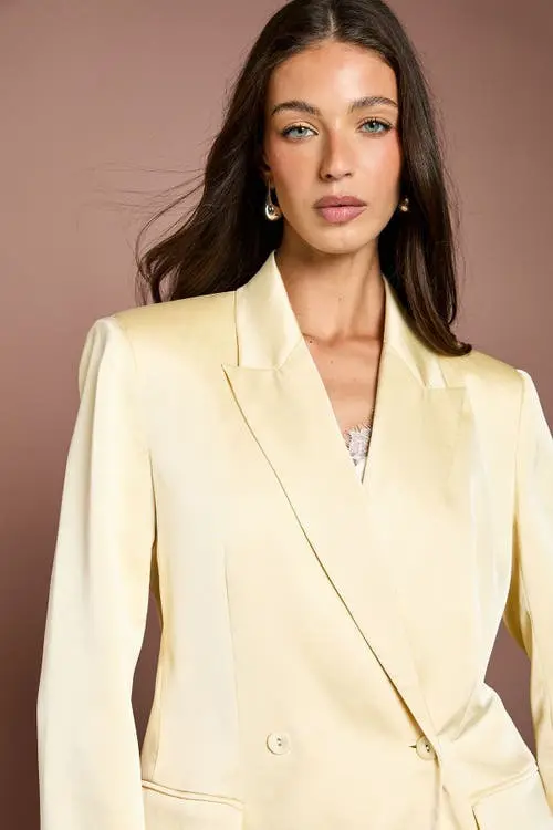 Coast Tailored Double-breasted Satin Blazer