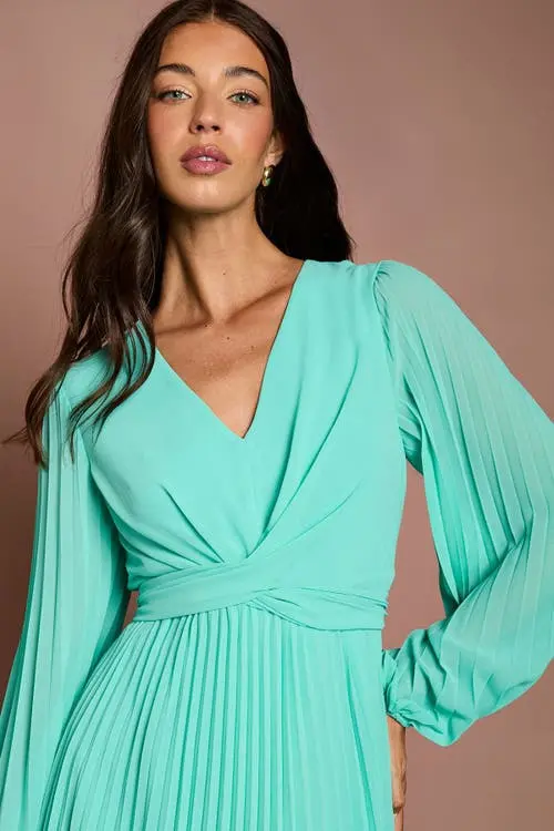 Coast Pleated Wrap Dress
