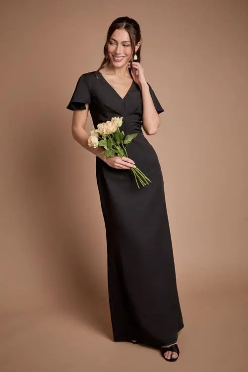 Coast Crepe V-neck Maxi Dress