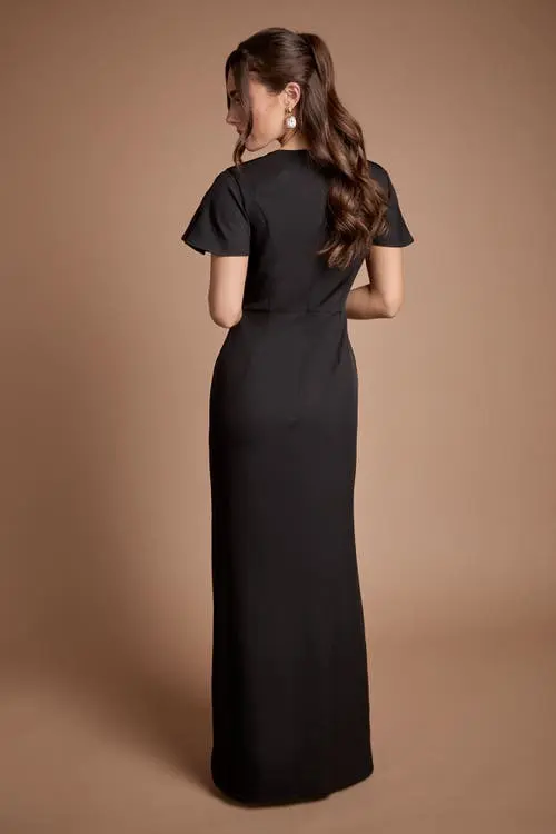 Coast Crepe V-neck Maxi Dress