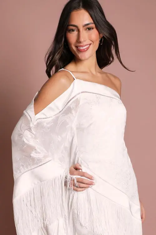 Coast Asymmetric Fringe One-shoulder Mini Dress