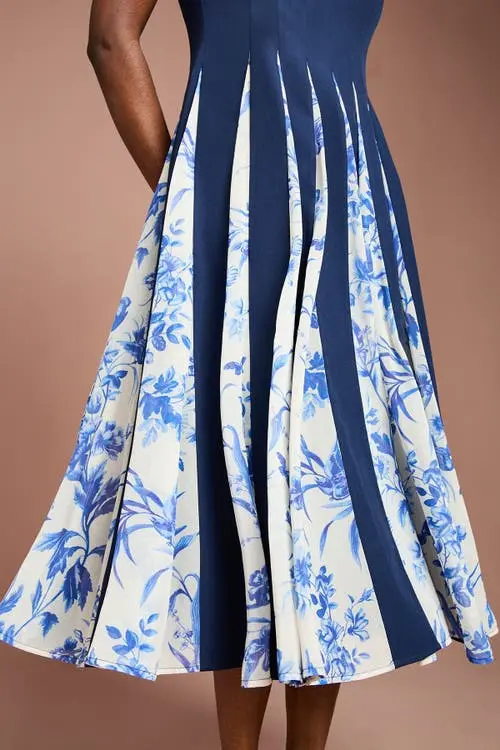 Coast Printed Crepe Midi Dress